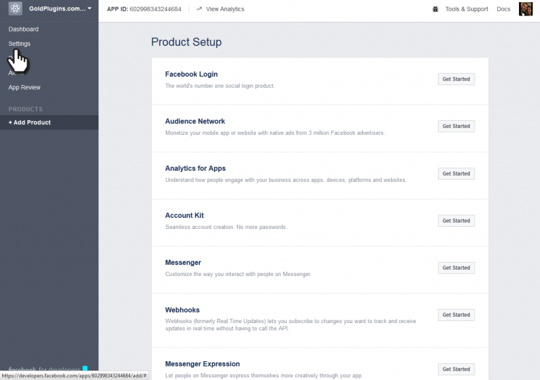 How To Get An App ID and Secret Key From Facebook | Gold Plugins