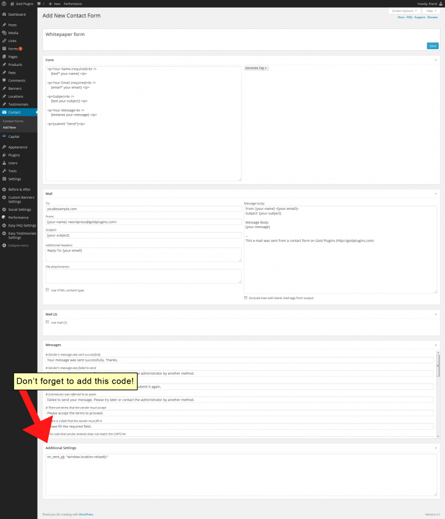 How To Create a Lead Capture Form Using Contact Form 7 and Before ...